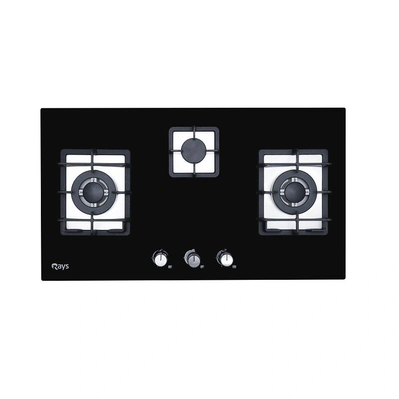 Rays 3 Burners Glass Top Gas Kitchen Hob H&H 9003 G1 - Alfatah Electronics!